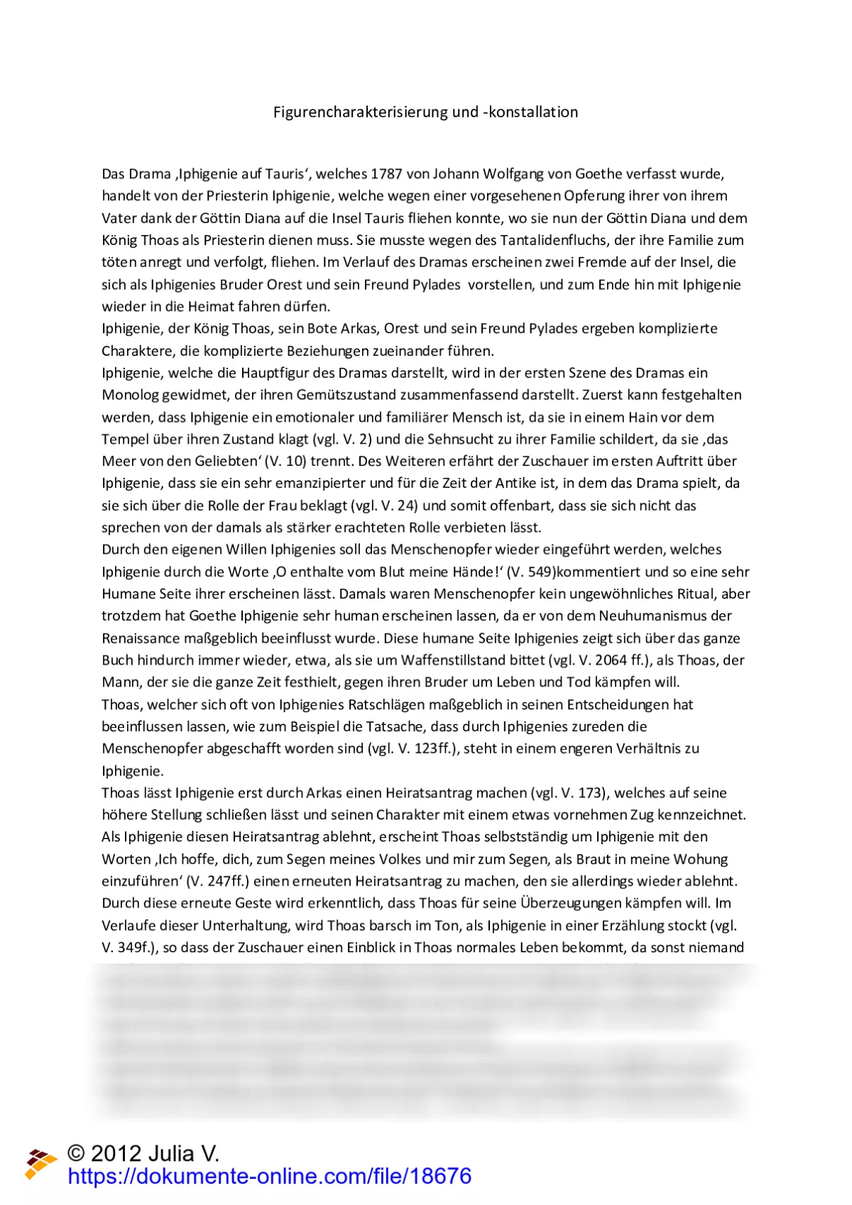 Iphigenie auf Tauris Figurenanalyse - Goethe's Charaktere und ...