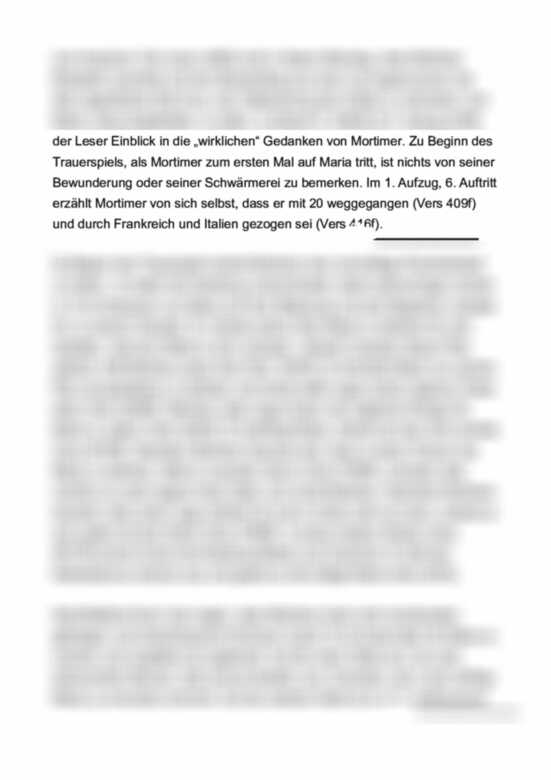 Mortimer in Maria Stuart: Tiefgehende Charakteranalyse