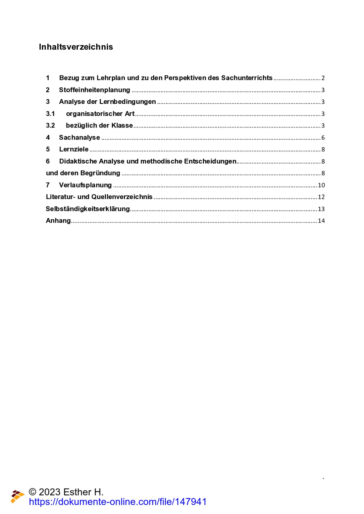 Experimente mit Luft: Sachunterrichtsplanung für Klassen 1-2