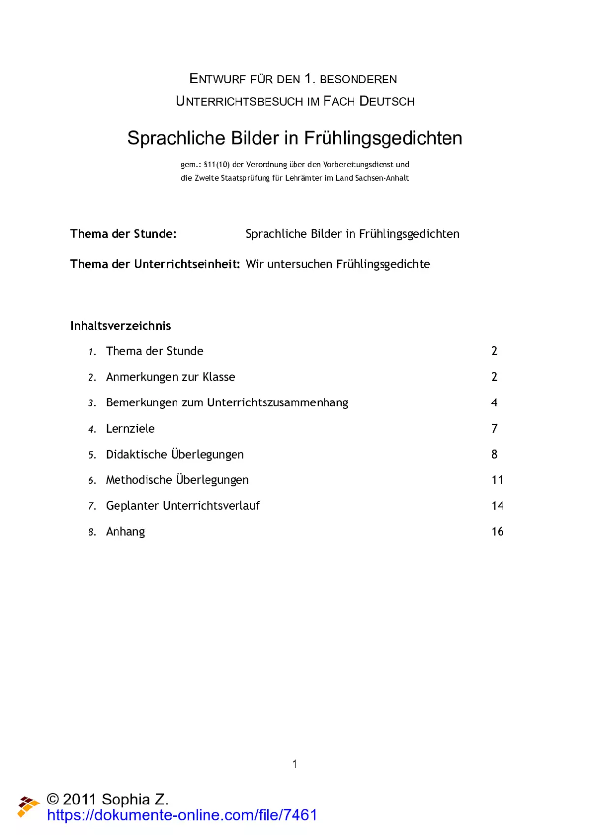 Wir untersuchen Frühlingsgedichte - Sprachliche Bilder in Gedichten