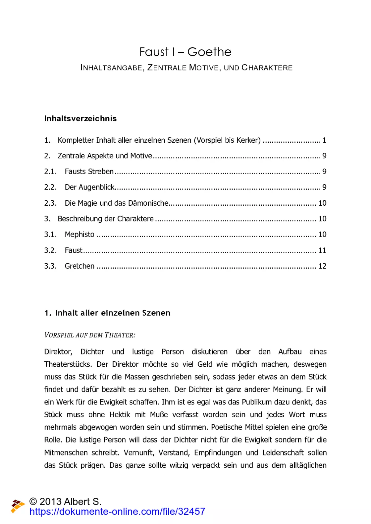 Faust I von Goethe: Szenenanalyse, Motive & Charaktere