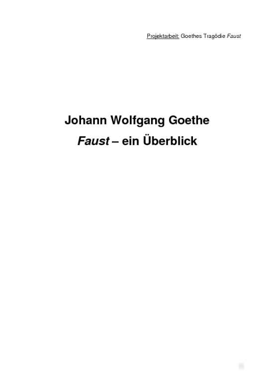 Faust Teil 1 Interpretation: Goethes Werk im Detail - Charakteranalyse ...