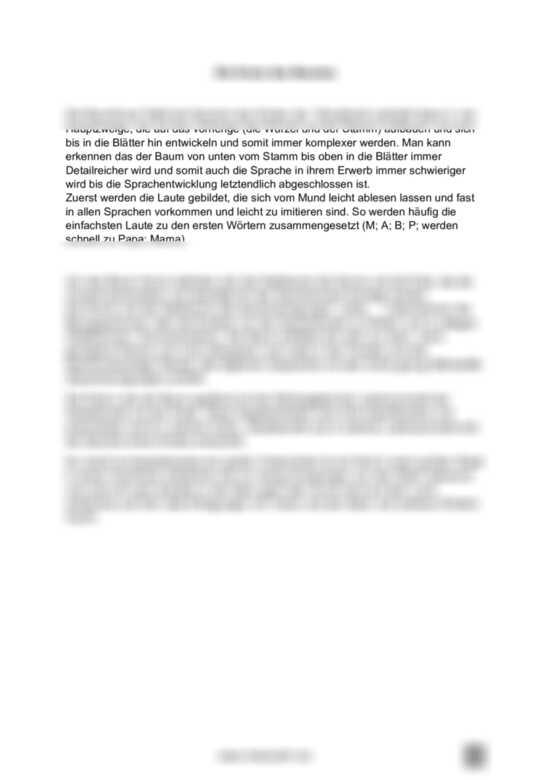 Die Sprachentwicklung nach Wendlandt - GFS