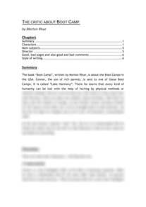 Boot Camp by Morton Rhue: A Comprehensive Chapter Summary