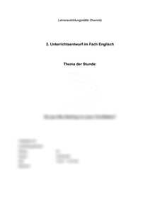 Englischunterricht: 'Do you like Ketchup on your Cornflakes?' - Lehrplan
