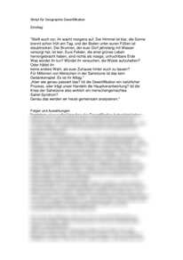 Referat über Desertifikation - Ist die Sahelzone vom Menschen ...