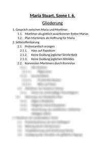 Maria Stuart: Charakterisierung von Mortimer: Szene I Akt 6