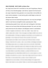 Boot Camp von Morton Rhue - Detaillierte Inhaltsangabe und Analyse
