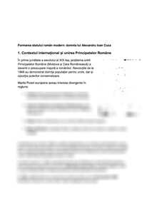 Istoria Romaniei Formarea Statului roman Alexandru Cuza