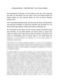 Interpretation: „Die Brücke“ von Franz Kafka