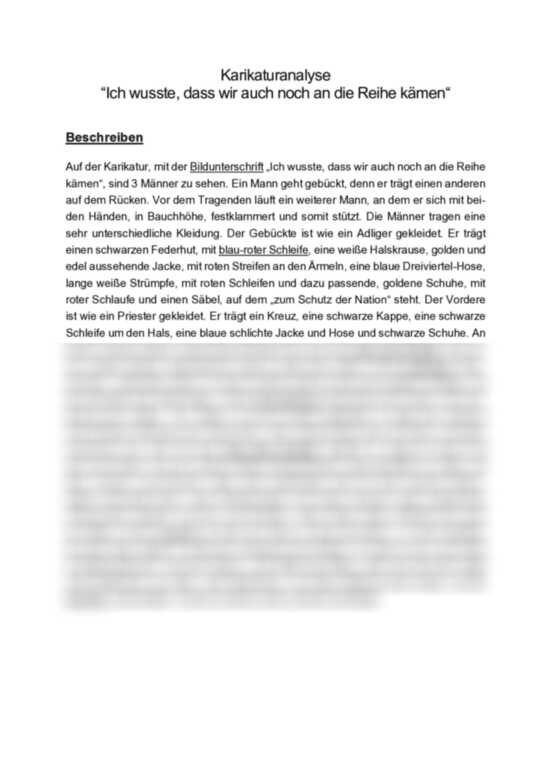 Karikaturanalyse: Ich wusste, dass wir auch noch an die Reihe kämen