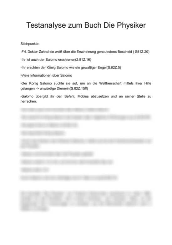 Die Physiker von Friedrich Dürrenmatt: Charakterisierung von Dr. Möbius Die Physiker von Friedrich Dürrenmatt: Charakterisierung von Dr. Möbius