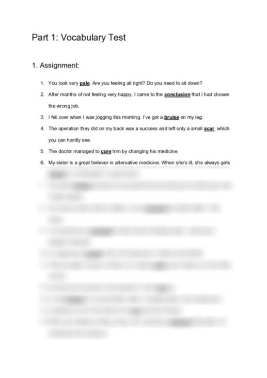 English Level B2: Vocabulary, Grammar, and Listening Test